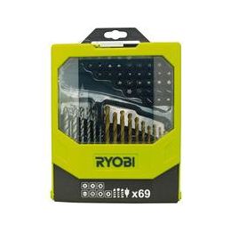Ryobi Bit- und Bohrerbox RAK69MIX, 69-teilig, Bohrer- & Bit-Satz gr&uuml;n/schwarz