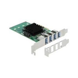 Delock PCIe x4>4x ext. USB 3.0 Quad C.LP