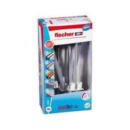 Fischer Kippd&uuml;bel DUOTEC 12 LD hellgrau/rot, 10 St&uuml;ck