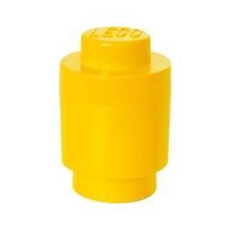 LEGO Storage Brick 1 rund gelb, Aufbewahrungsbox Typ: Kiste Geeignet für: Spielzeug Material: Polypropylen