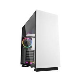 Sharkoon PURE STEEL White RGB, Tower-Geh&auml;use wei&szlig;, geh&auml;rtetes Glas