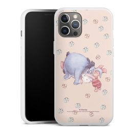 DeinDesign Handyhülle Disney Winnie Puuh Ferkel Esel I ahh und Ferkel, Apple iPhone 12 Pro Max Silikon Hülle Bumper Case Handy Schutzhülle, weiß
