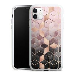 DeinDesign Handyhülle Würfel Elisabeth Fredriksson Gold & Kupfer, Apple iPhone 11 Silikon Hülle Bumper Case Handy Schutzhülle, weiß