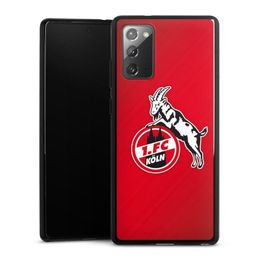 DeinDesign Handyhülle 1. FC Köln Offizielles Lizenzprodukt EffZeh 1. FC Köln rot, Samsung Galaxy Note 20 Silikon Hülle Bumper Case Handy Schutzhülle