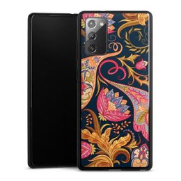 DeinDesign Handyhülle Muster Ornamente Mandala Floral Autumn 1, Samsung Galaxy Note 20 Silikon Hülle Bumper Case Handy Schutzhülle, schwarz