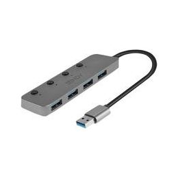 Lindy 4 Port USB 3.0 Hub mit Ein-/Ausschaltern, USB-Hub