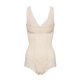 MAGIC BODYFASHION Body 'Control Body' Damen Gr&ouml;&szlig;e S beige / wei&szlig;