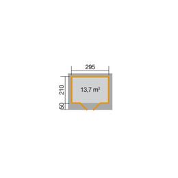 Weka BBH 28mm 126 1Gr. 1anthrazit anthrazit, B295 x T210 cm