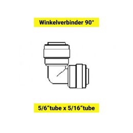 ich-zapfe Winkelverbinder, Schlauchverbinder 90&deg; - 5/16"tube x 5/16"tube