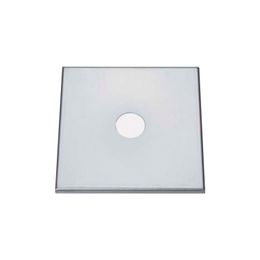 ich-zapfe Abdeckplatte, CNS, 1 cm abgekantet, 220 x 220 mm, 60 mm Bohrung