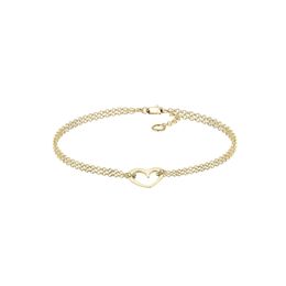 Elli Premium Armband 'Herz' Damen Gr&ouml;&szlig;e 20 gold