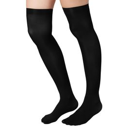 dressforfun Kostüm Overknee-Strümpfe schwarz, Feine Overknee-Strümpfe in Einheitsgröße