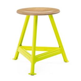 Hocker Chemnitz klein RAL 1026 Leuchtgelb