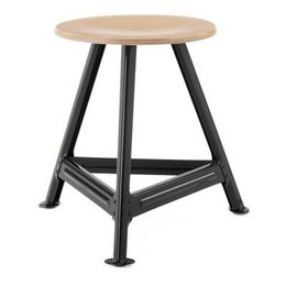 Hocker Chemnitz klein RAL 7021 Schwarzgrau