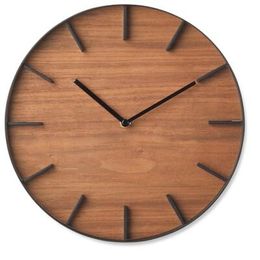 Yamazaki Wanduhr Rin Schwarz / Walnuss