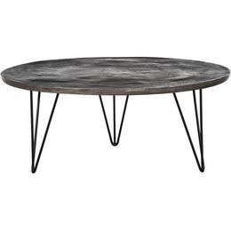 Couchtisch GUTMANN FACTORY Tische Gr. B/H/T: 82 cm x 34 cm x 82 cm, schwarz Couchtische rund oval mit runder Tischplatte aus Aluminium