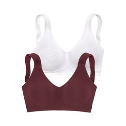 Petite Fleur By Lascana BH Damen Gr&ouml;&szlig;e 105 bordeaux / wei&szlig; Sommerkleid