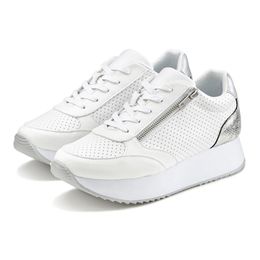 Lascana Sneaker Damen Gr&ouml;&szlig;e 39 silber / wei&szlig;
