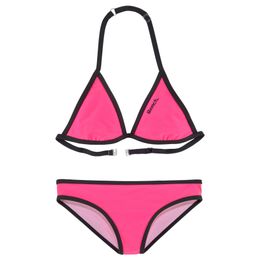 Bench. Triangel-Bikini, mit Logoprint an Top und Hose pink Kinder Triangel-Bikini Bikinis Mädchenbademode Kinderbademode