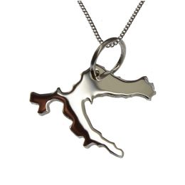 schmuckador Kette mit Anhänger 50cm Halskette + Kroatien Anhänger in massiv 925 Silber