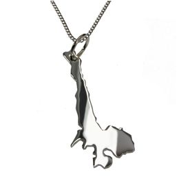 schmuckador Kette mit Anhänger 50cm Halskette + Gardasee Anhänger in massiv 925 Silber