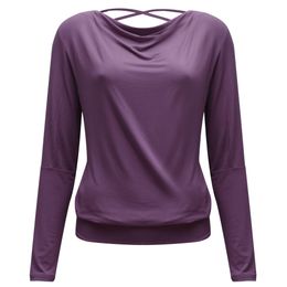 YOGISTAR.COM Longsleeve 'Flowing Shakti' Damen Gr&ouml;&szlig;e L dunkellila