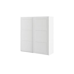 Schwebetürenschrank Verona - weiß - 182 cm - 201 cm - 61 cm - Sconto