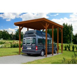 Skan Holz Einzelcarport SKANHOLZ "Friesland" Carports Gr. H: 351 cm, braun Carports für Caravan