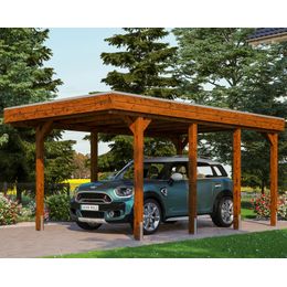 Skan Holz Einzelcarport SKANHOLZ "Friesland" Carports Gr. H: 221 cm, braun Carports