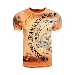 Rusty Neal Shirt male Orange size XXL