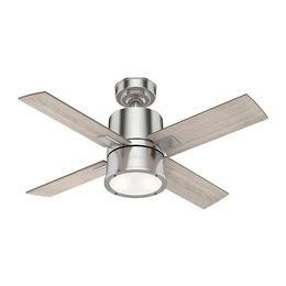 Hunter Beck Ventilator mit Licht, eiche/nickel