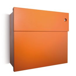 Absolut/ Radius Briefkasten Letterman IV, blaue Klingel, orange