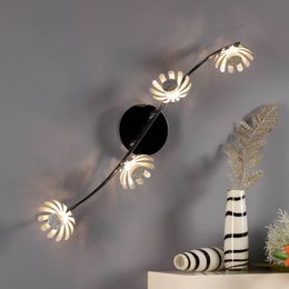 ECO-Light LED-Wandleuchte Bloom vierflammig silber