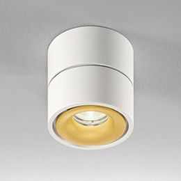 Egger Licht Egger Clippo LED-Deckenspot, weiß-gold, 3.000K