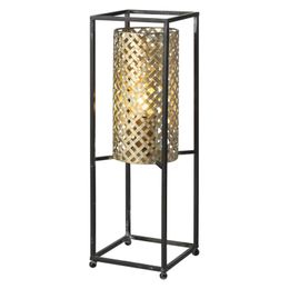 Freelight Tischleuchte Petrolio, schwarz / gold, Höhe 47 cm