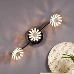 ECO-Light LED-Wandleuchte Bloom dreiflammig silber