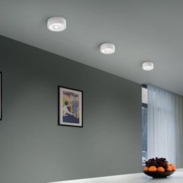 AI LATI Eclipse Tonda LED Deckenleuchte, klein &Oslash; 12 H: 6,5 cm, wei&szlig; matt/satiniert LD0001B3