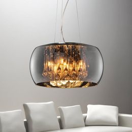 Trio Vapore Pendelleuchte 5-flammig &Oslash; 40 H: 150 cm, chrom/verspiegelt/klar 311210506
