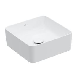 Villeroy & Boch Villeroy & Boch Collaro Aufsatzwaschtisch B: 38 H: 14,5 T: 38 cm stone white mit CeramicPlus 4A2138RW