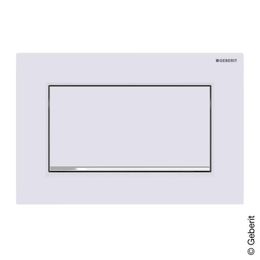 Geberit Sigma30 Bet&auml;tigungsplatte f&uuml;r Sp&uuml;l-Stopp-Sp&uuml;lung, verschraubbar wei&szlig; matt/chrom 115893JT1