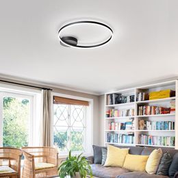 Fabas Luce Giotto LED Deckenleuchte, 1-flammig &Oslash; 60 B: 69 H: 7 cm, schwarz/wei&szlig; 3508-61-101