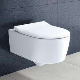 Villeroy & Boch Villeroy & Boch Avento Wand-Tiefspül-WC, DirectFlush, mit WC-Sitz, Combi-Pack, 5656RSR1,