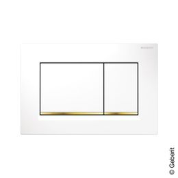 Geberit Sigma30 Bet&auml;tigungsplatte f&uuml;r 2-Mengen-Sp&uuml;lung wei&szlig;/gold 115883KK1