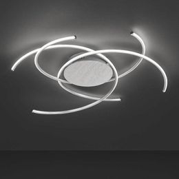 Wofi Juls LED Deckenleuchte B: 71,5 H: 15,5 T: 71,5 cm, aluminium geb&uuml;rstet 9344.03.63.8000