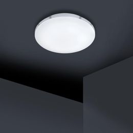 Trio Apart LED Deckenleuchte &Oslash; 35 H: 9,5 cm, chrom/wei&szlig; matt 659411806