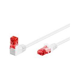 goobay Patchkabel Cat.6 U/UTP, 1x 90° gewinkelt weiß, 0,5 Meter Verwendung: Verbindung mit einem Hub / Switch Anschlüsse: 1x RJ-45 (Stecker) auf 1x RJ-45 (Stecker) Version: Cat.6