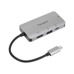 Targus USB-C DP Alt-Mode Dockingstation grau Geeignet für: Mac, PC, MacBook, Notebook Anschlüsse: 1x RJ-45, 1x HDMI-Ausgang, 1x USB-A 3.2 (5 Gbit/s), 1x USB-C 3.2 (10 Gbit/s) Stromversorgung: USB-Betrieb Typ: Dockingstation