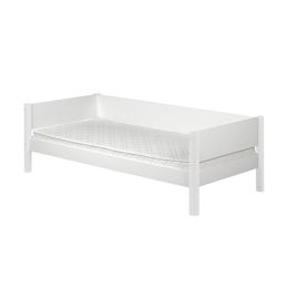 Flexa Bett mit hinterer Absturzsicherung Flexa White - weiß - Materialmix - 90 cm - 66 cm - Möbel Kraft