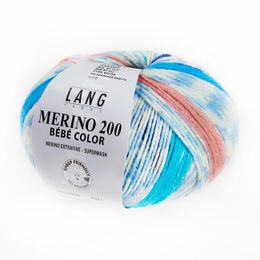 Merino 200 B&eacute;b&eacute; Color von Lang Yarns, Hellblau, aus Schurwolle