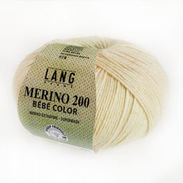 Merino 200 B&eacute;b&eacute; Color von Lang Yarns, Gr&uuml;n, aus Schurwolle
